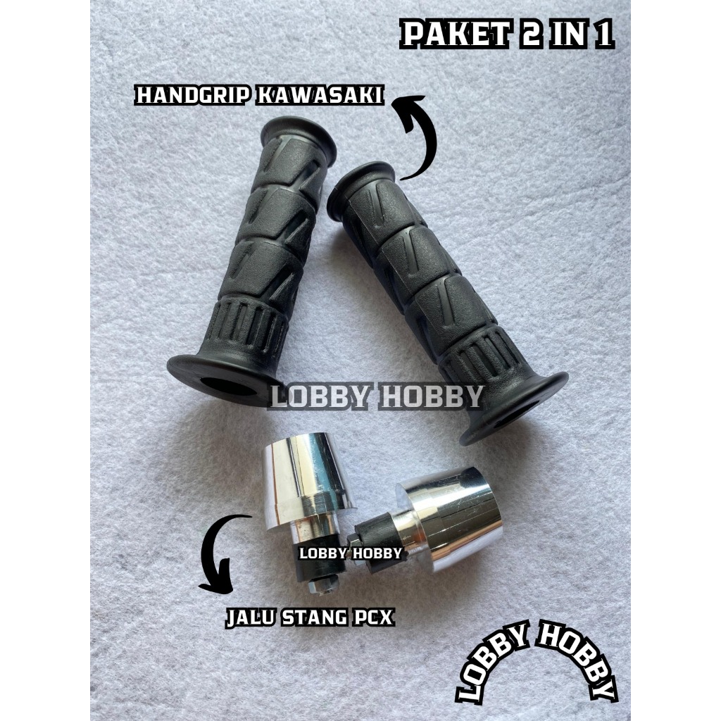 HITAM Package 2IN1 KAZE GRIP KAWASAKI Black HANDGRIP KAWASAKI Standard ...