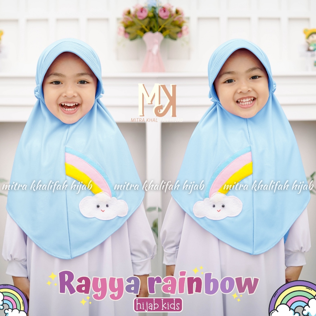 Hijab For Kindergarten Children With Rainbow Motifs/Hijab For ...
