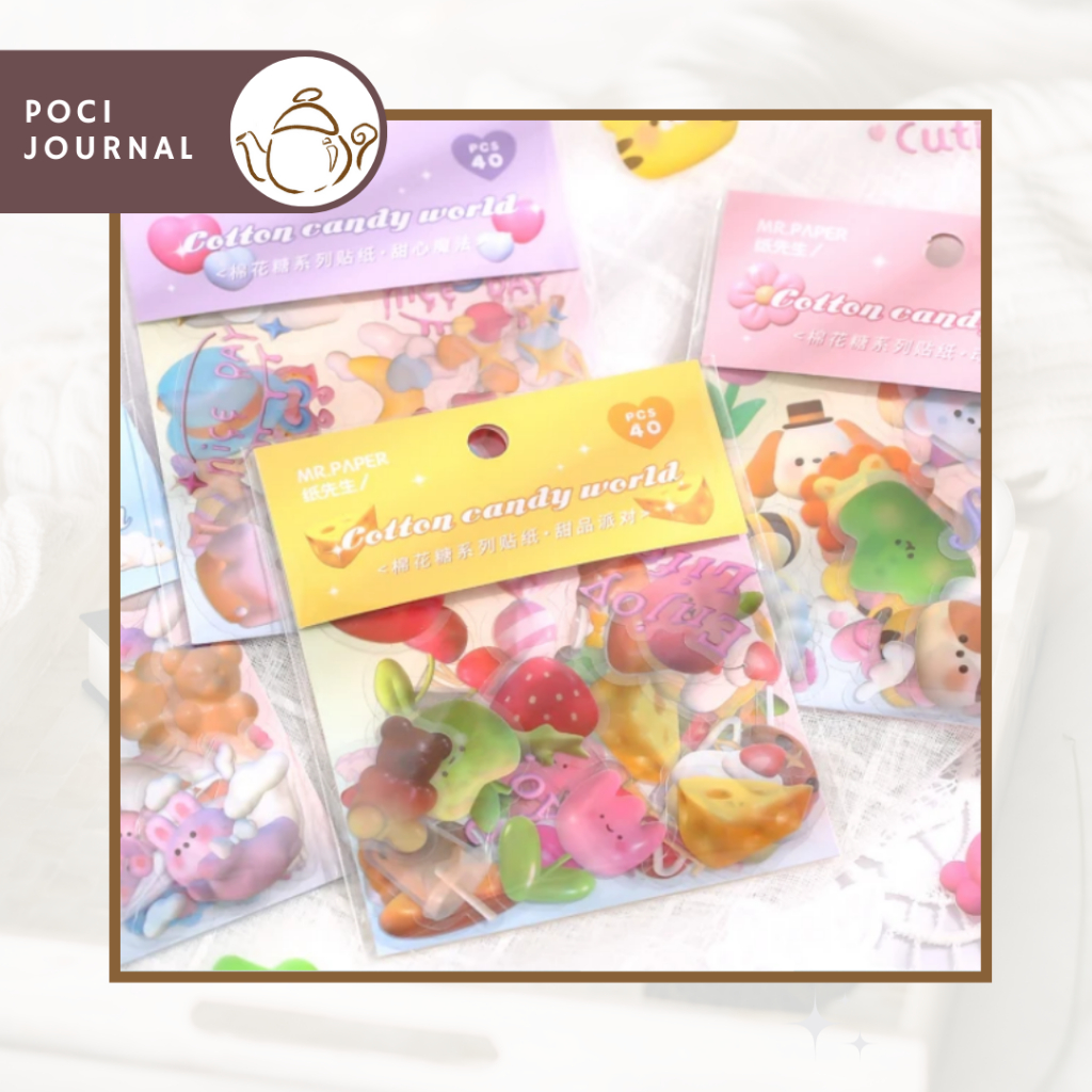 Cute Stickers [40pc] Cotton Candy theme/Cute Stickers/Children's ...