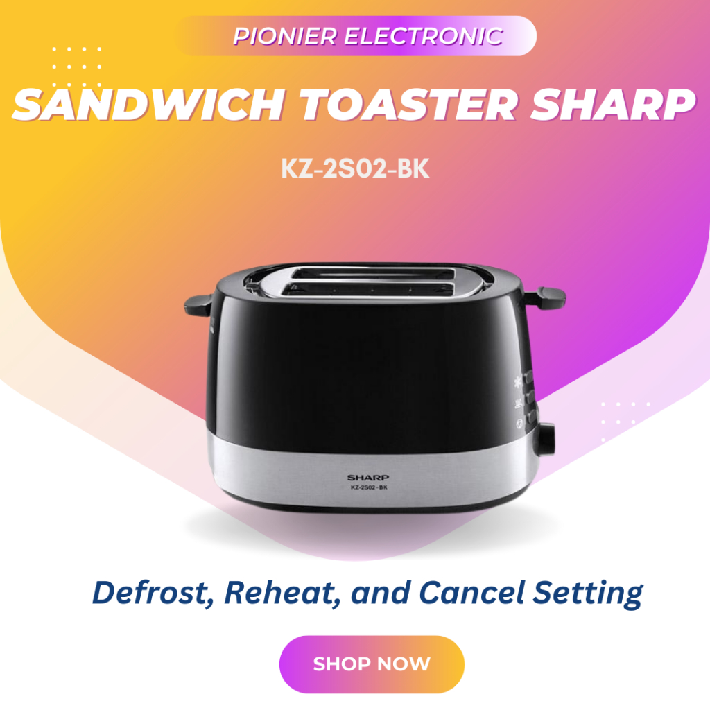 {Exs - Display} SANDWICH TOASTER SHARP 2 Slices/KZ-2S02-BK | Shopee ...