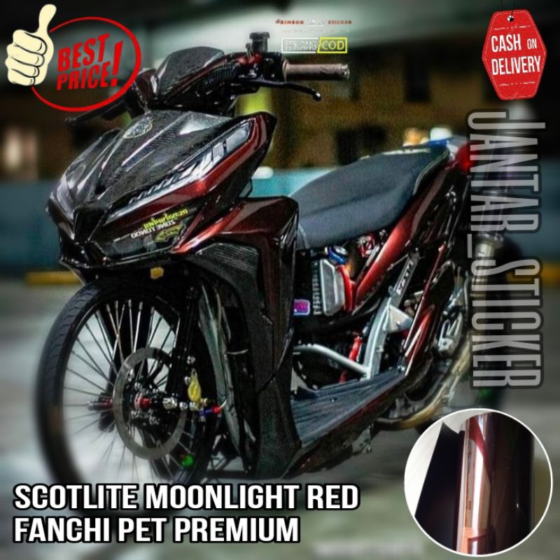 MERAH HITAM Sticker Buttonscarveste Moonlight Red Super Glossy Premium ...