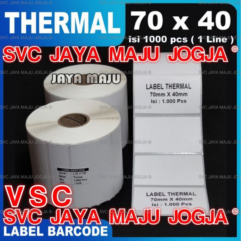Vsc [] 70 X 40 - 1 LINE THERMAL - FACE OUT - Contents 1,000 PCS || Core ...