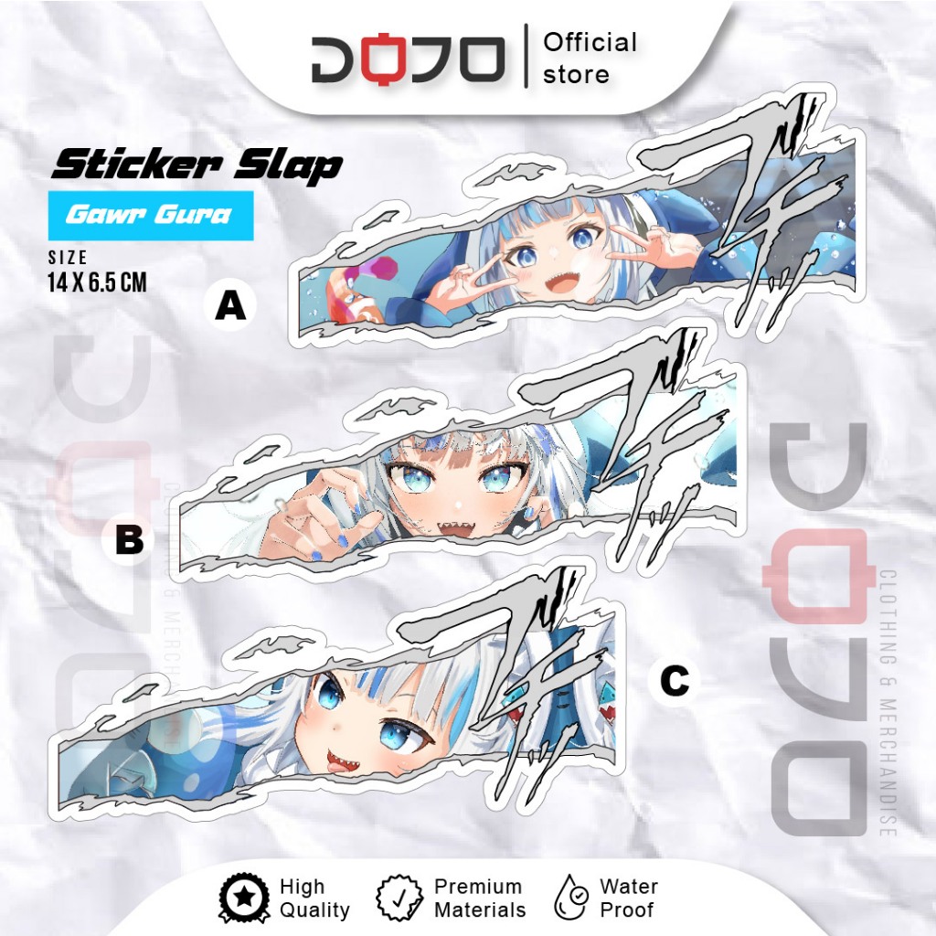 Sticker VINYL Vtuber Gawr Gura Hololive sticker Packages and units ...