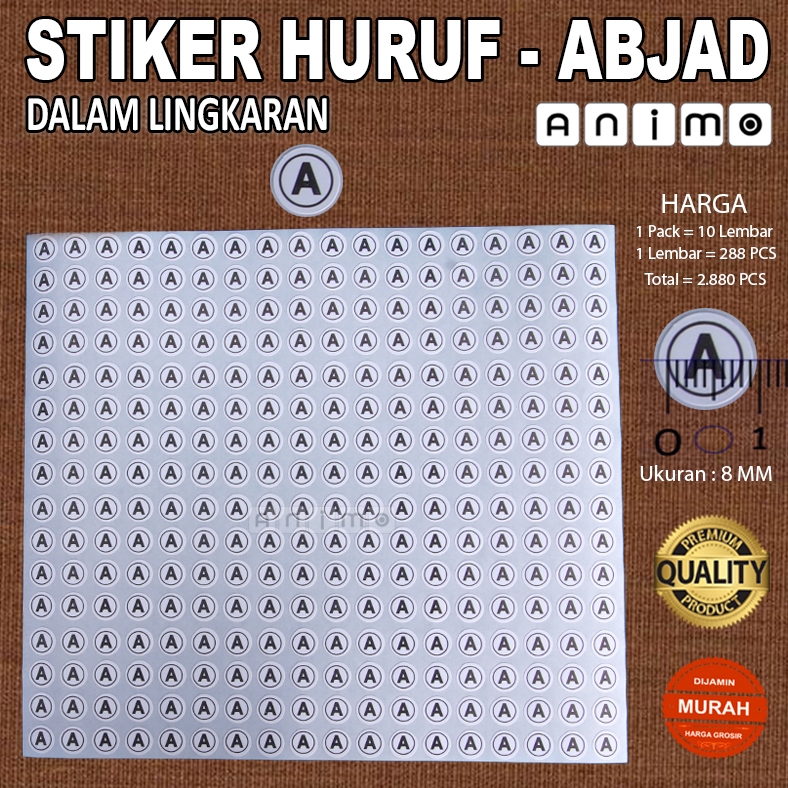 Letter Sticker - Alphabet 8mm | Shopee Malaysia