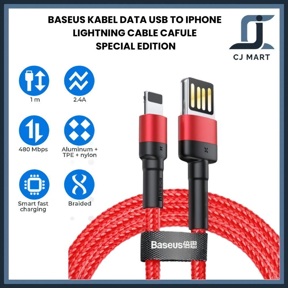 Baseus Data Cable iPhone USB to Lightning 2.4A CAFULE SPECIAL EDITION ...