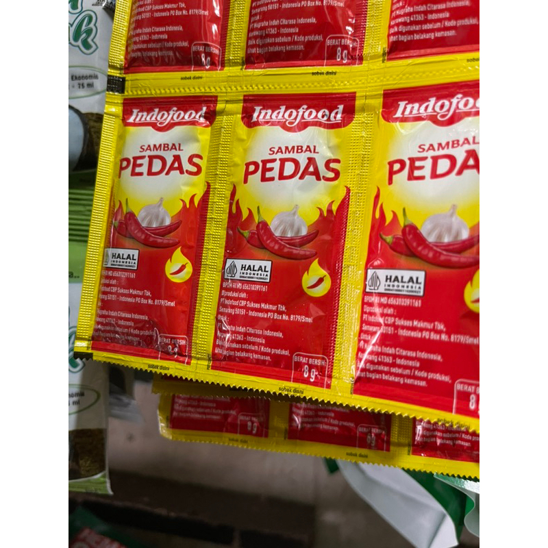 Indofood chili sauce sachet contains 36 pcs / Indofood spicy chili ...