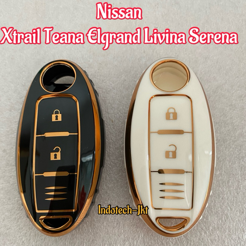 Nissan Xtrail Teana Elgrand Serena List Gold Smartkey Remote Key Case ...