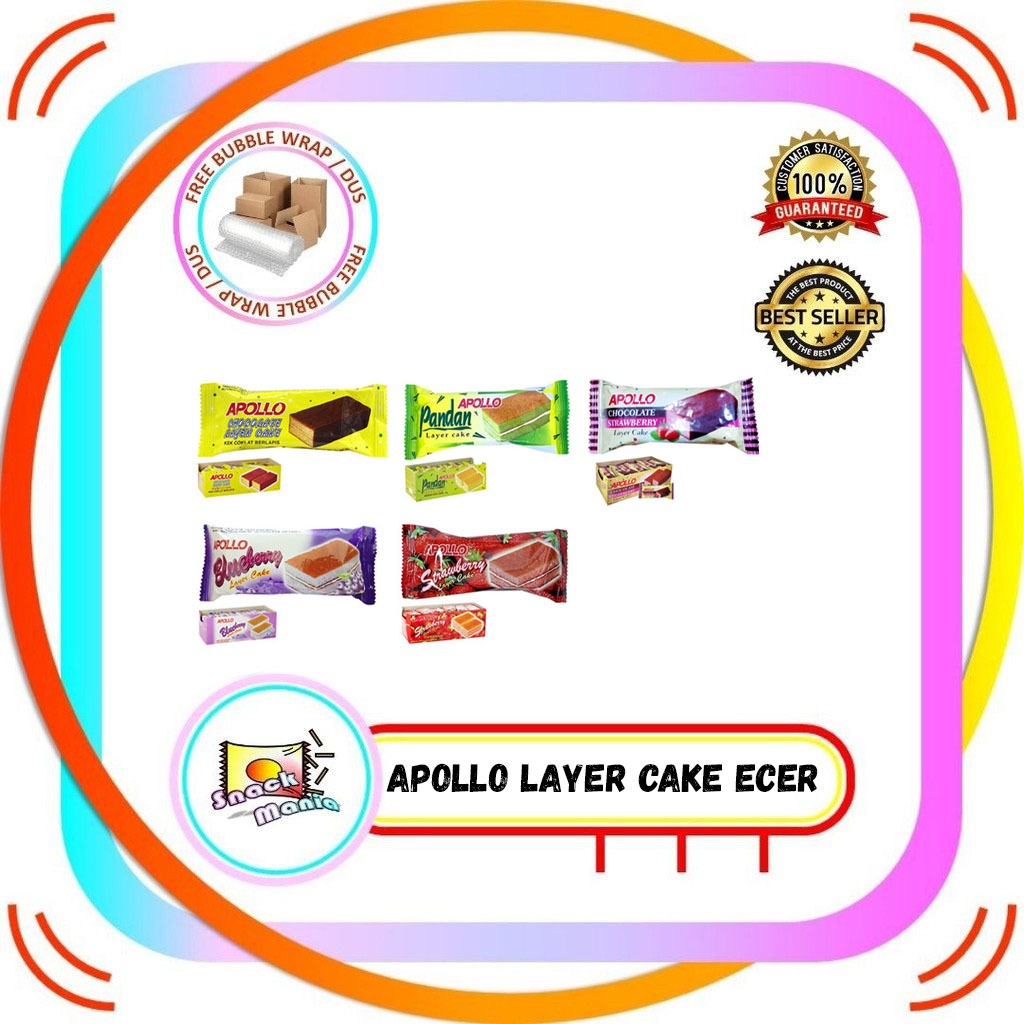 Apollo Layer Cake Chocolate Pandan Blueberry Strawberry~18Gr Pc ...