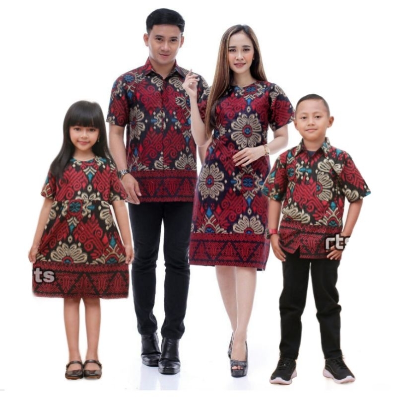 MERAH Family Batik Couple Christmas Dress/Family Batik Couple Dress ...