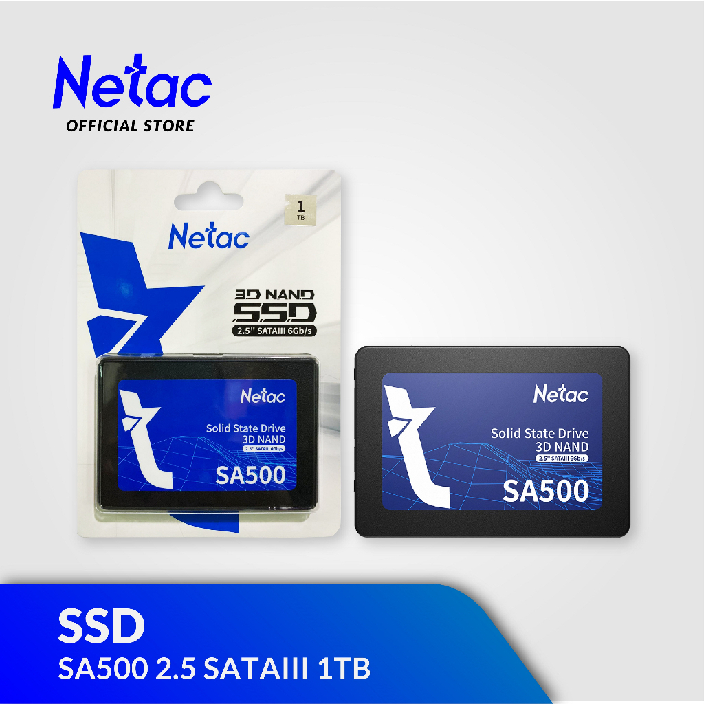 Ssd Netac 128GB 256GB 512GB 1TB SATA SA500 3D NAND Original 100% 3 ...