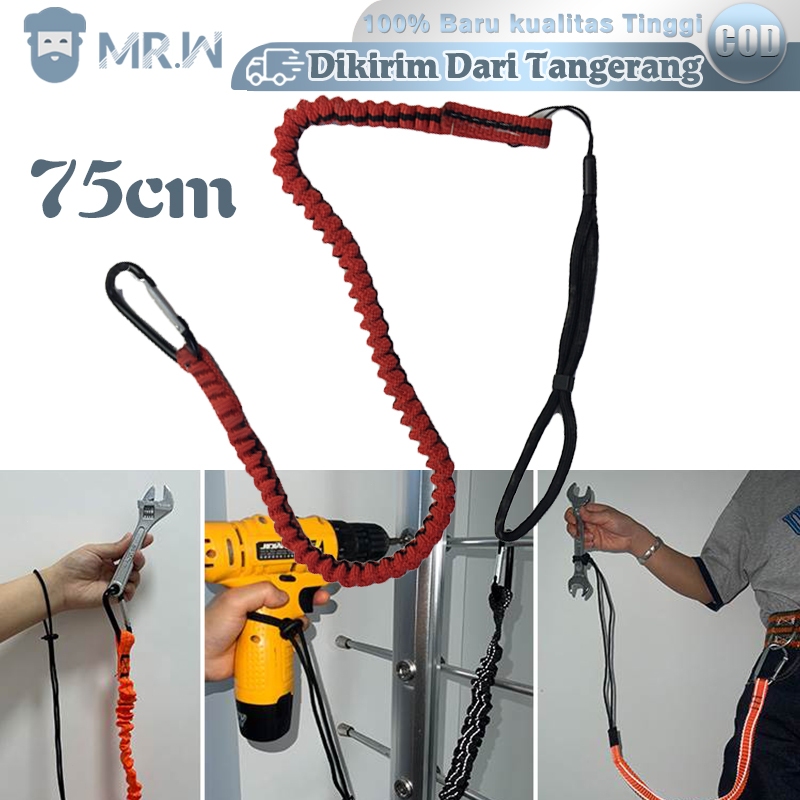 Lanyard Tool Safety 75cm Tool Lanyard Safety Elasticity Carabiner ...