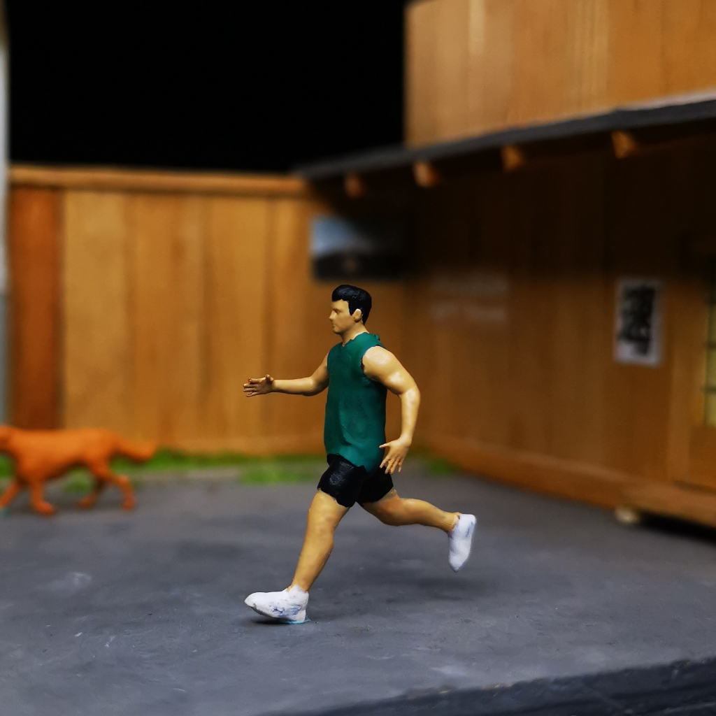Figure 1 64 Men Jogging type 2 Diorama Mockup Figure Diecast Miniature ...