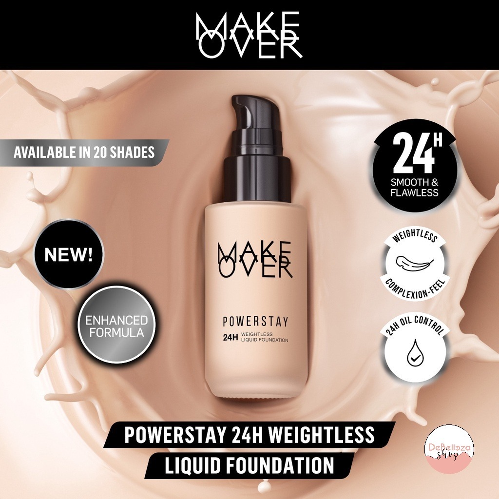 MAKE OVER Powerstay Weightless Liquid Foundation 24H Oil Control ...