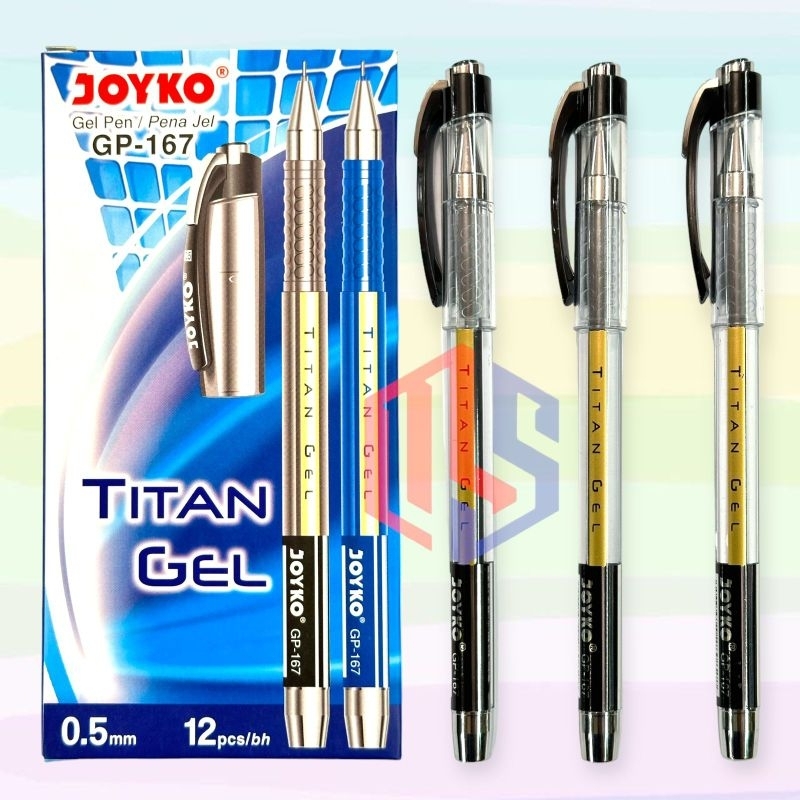 Joyko Titan GP Pens / Ballpoint Pens / Gell Pens -167 (12 Pcs) | Shopee ...