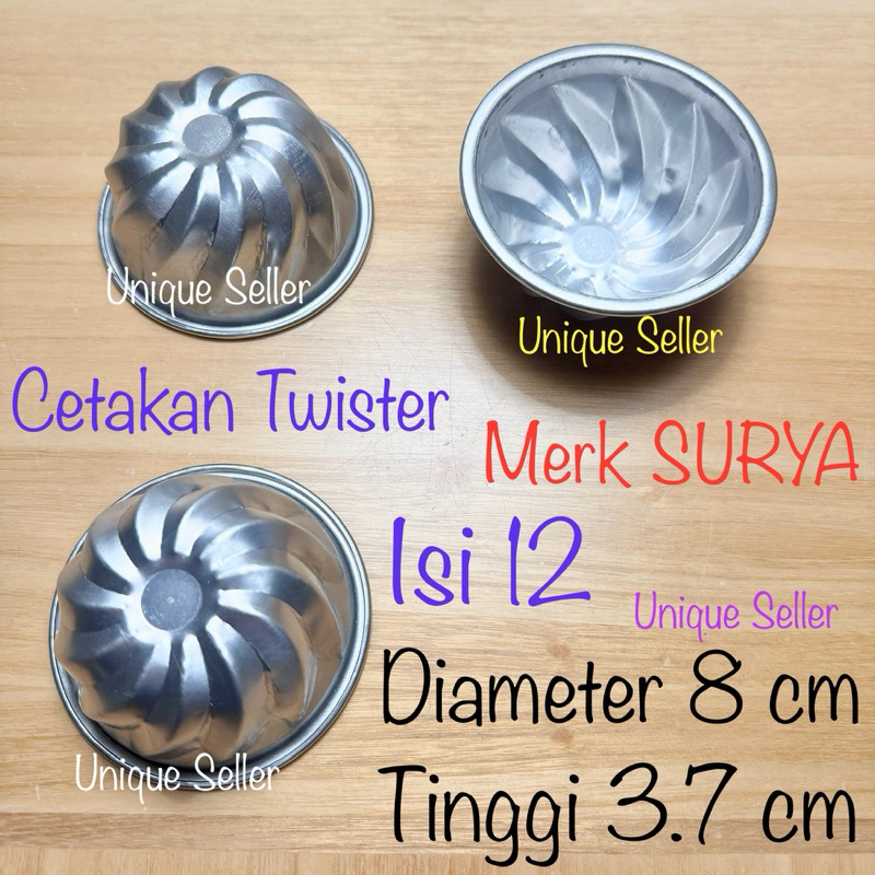 12] Spiral Thread Twister Mold 8cm Thick Aluminum Solar/Threaded Sponge ...