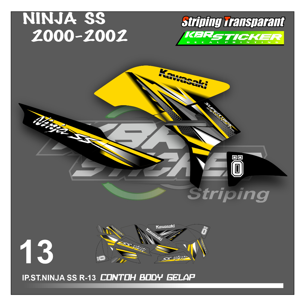 Ninja SS 2000-2002 KAWASAKI NINJA SS 2000-2002 Motorcycle Sticker LIST ...
