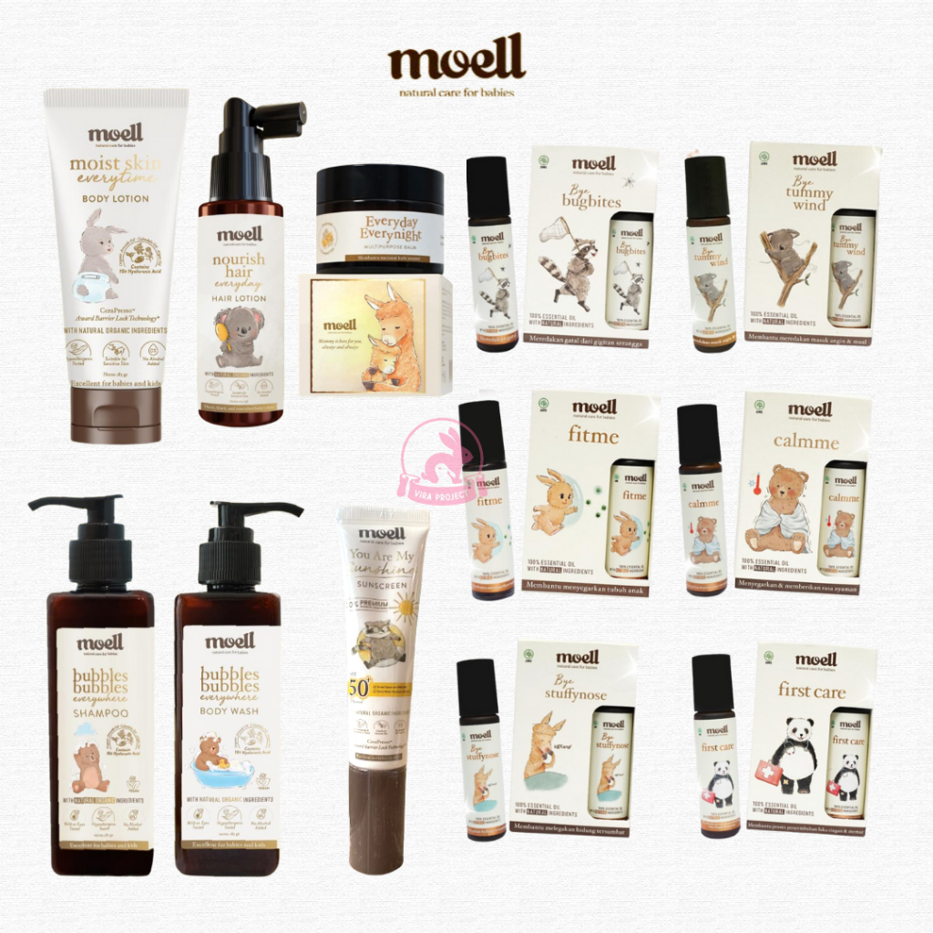 Moell ESSENTIAL OIL/BODY WASH/BODY LOTION/HAIR LOTION/SHAMPOO/BALM ...