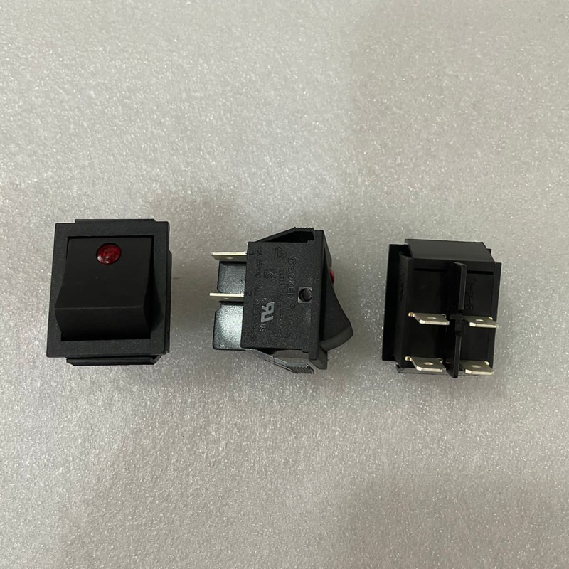 MERAH LARGE 4 pin Rocker switch SOKEN 16A red dot SOKEN 4 foot switch ...