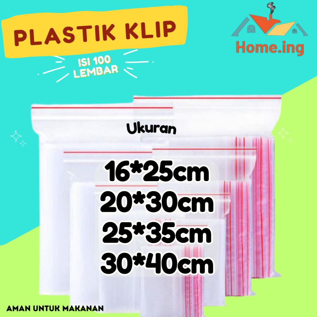 (LARGE Size) Clear Plastic Zipper Clip / Zip Lock / Clothes Packing ...