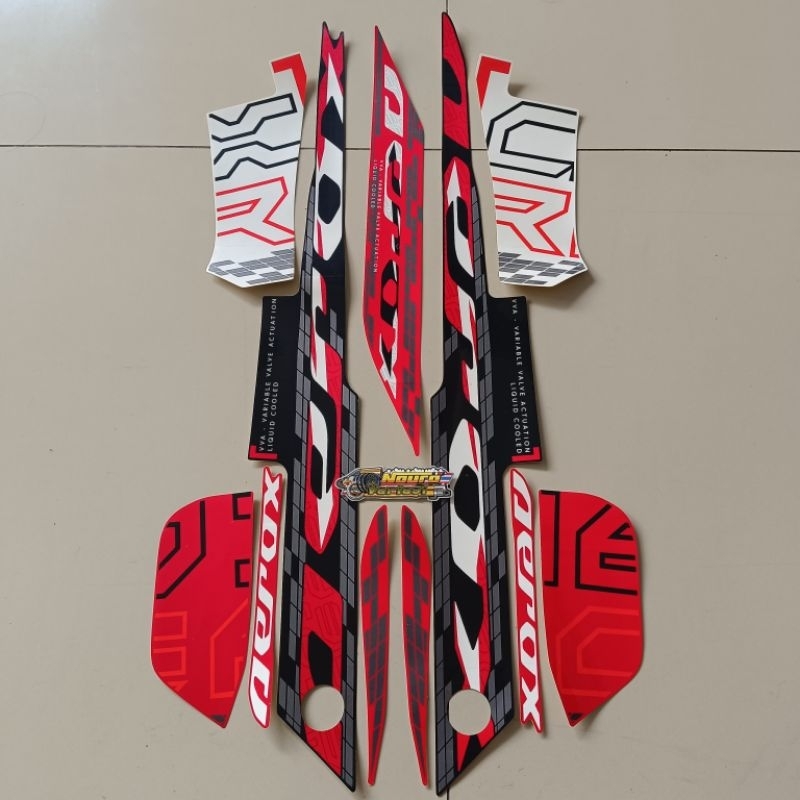 MERAH PUTIH Striping Yamaha Aerox rc 155 2023 2024 Red White body ...