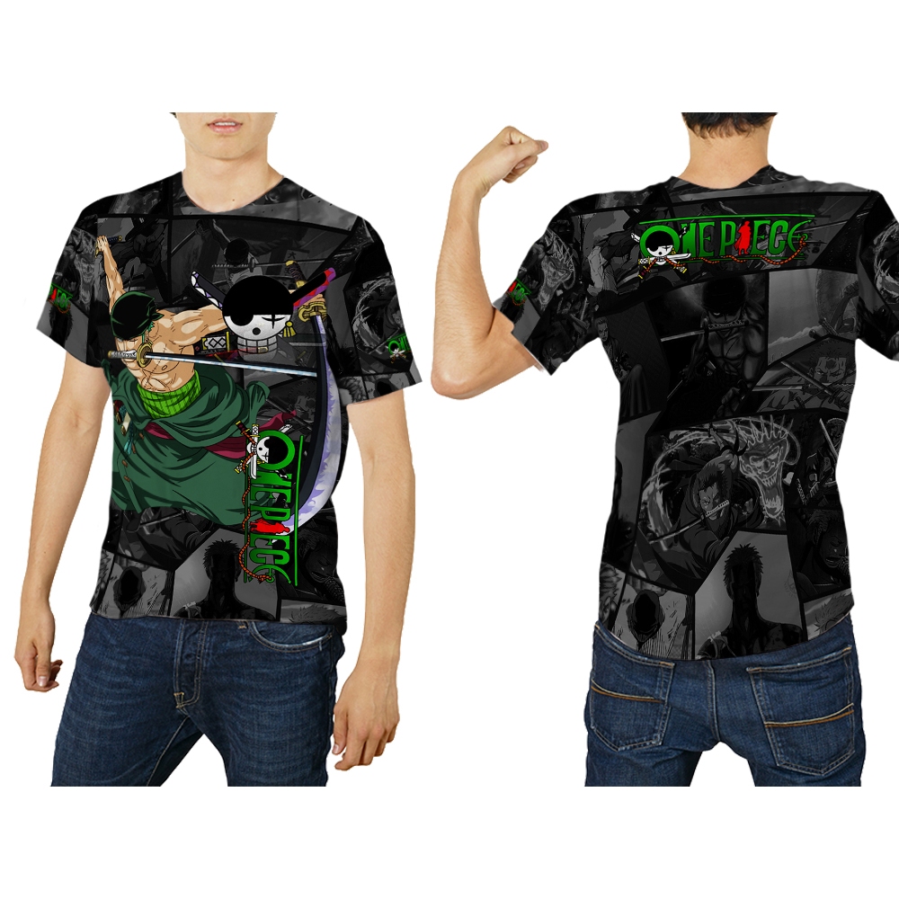 Asisa - ONE PIECE CHARACTERS RORONOA ZORO Polo Tshirt Adult Men's Short ...
