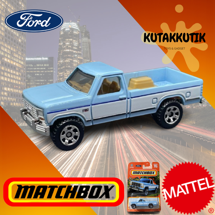 Matchbox Pickup Truck 1986 Ford F-150 Light Blue Ford Edition | Shopee ...