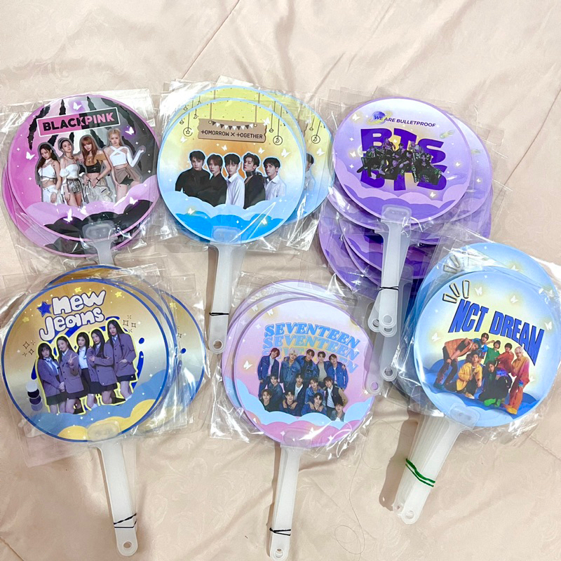 Hand Fan kpop bts seventeen txt nct dream new jeans black pink | Shopee ...