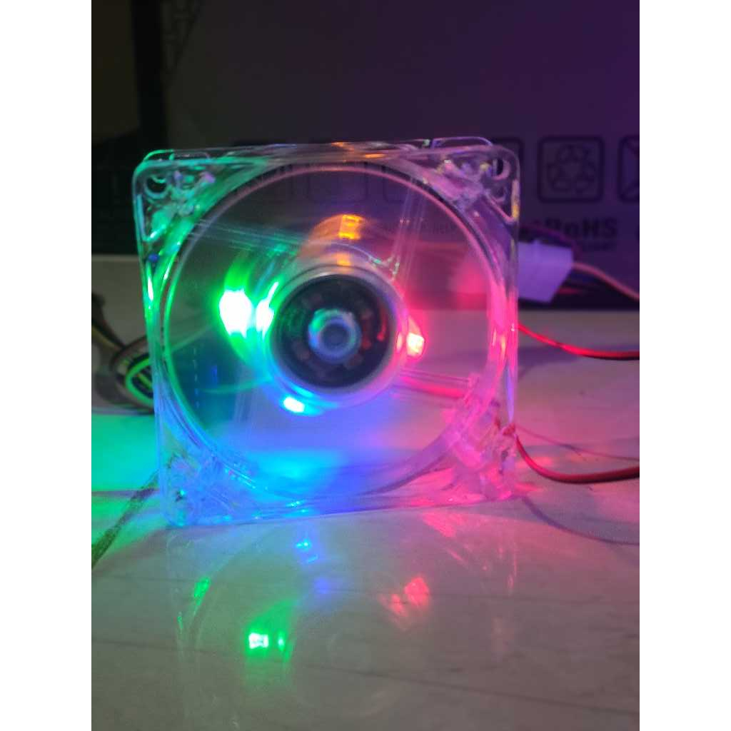 Fan Case 8cm Transparent Led RGB/Fan Case 8cm Transparent - RGB/Blue ...