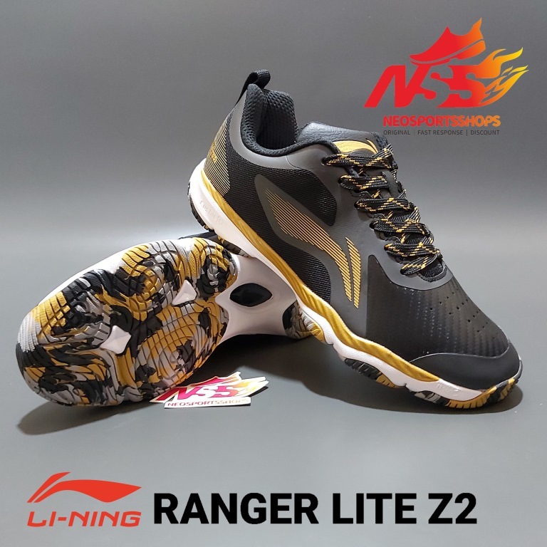 Original Lining Ranger Lite Z2 Black Gold Badminton Shoes | Shopee Malaysia