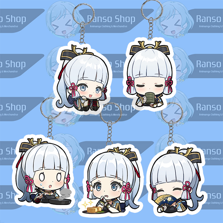 GANTUNGAN Genshin Impact Ayaka Keychain | Ayaka Chibi Acrylic Ganci ...