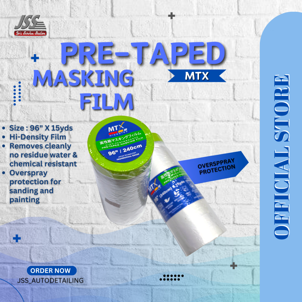 Microtex MTX Pre-Tipped Masking Film measuring 240cm x 15 yards per pcs ...