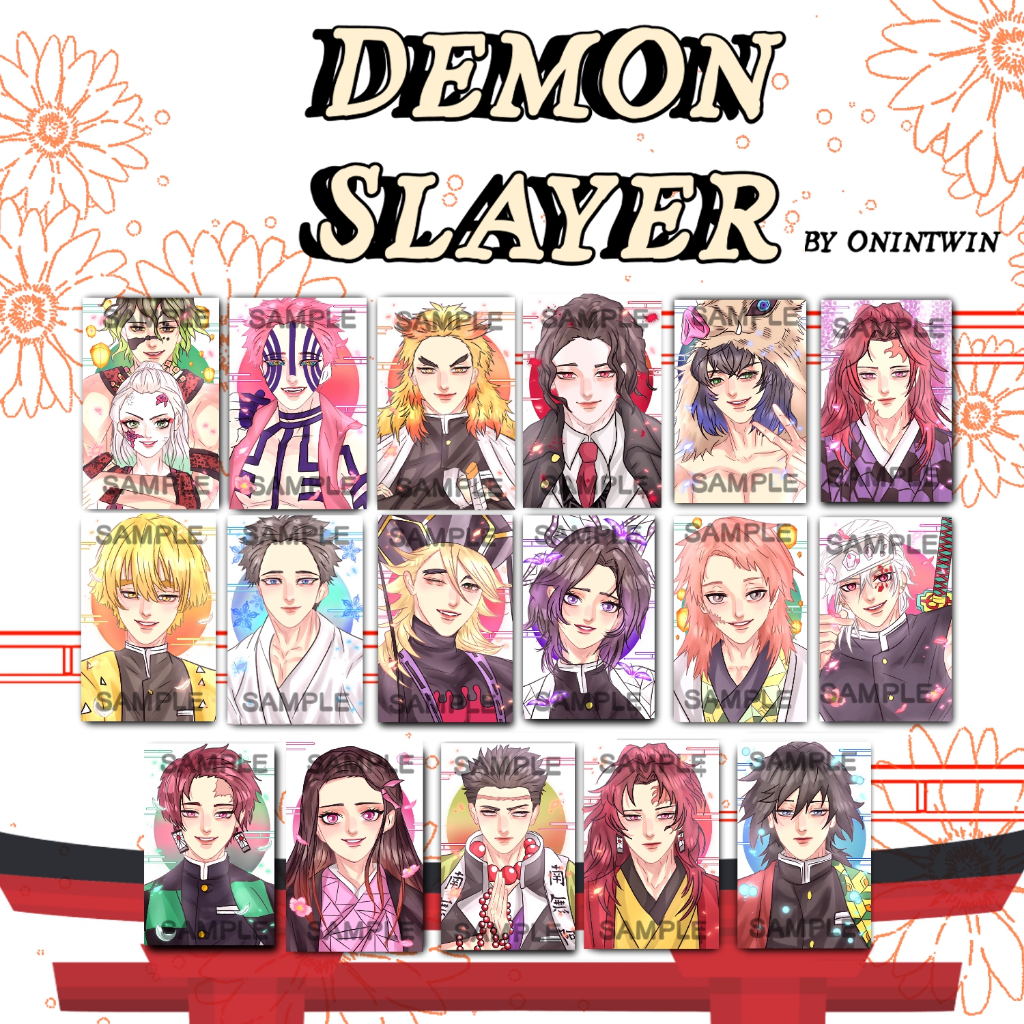 Demon slayer photocard by onintwin/keychain kimetsu no yaiba/kny ...