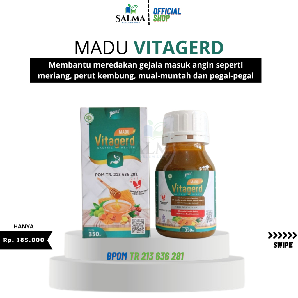 100% Original Vitagerd Honey BPOM Solves The Most Powerful Gastric And ...