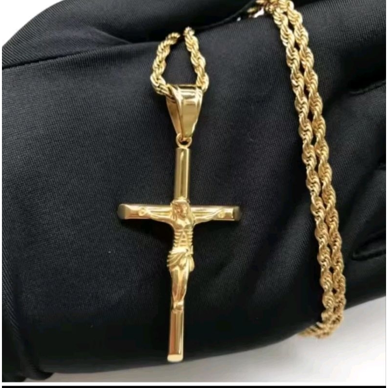 Stainless steel titanium necklace. Unisex anti-rust cross, the mine ...