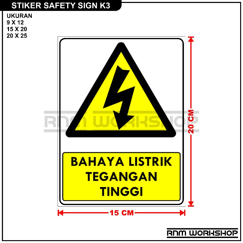 Safety SIGN RAMBU K3 DANGER ELECTRIC HIGH HOLDER STICKER | Shopee Malaysia
