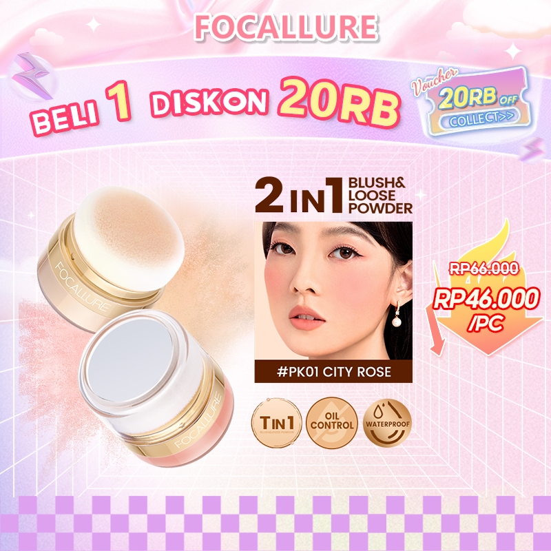 Focallure Mushroom Head Powder Blush Instant Retouch Oil-control ...