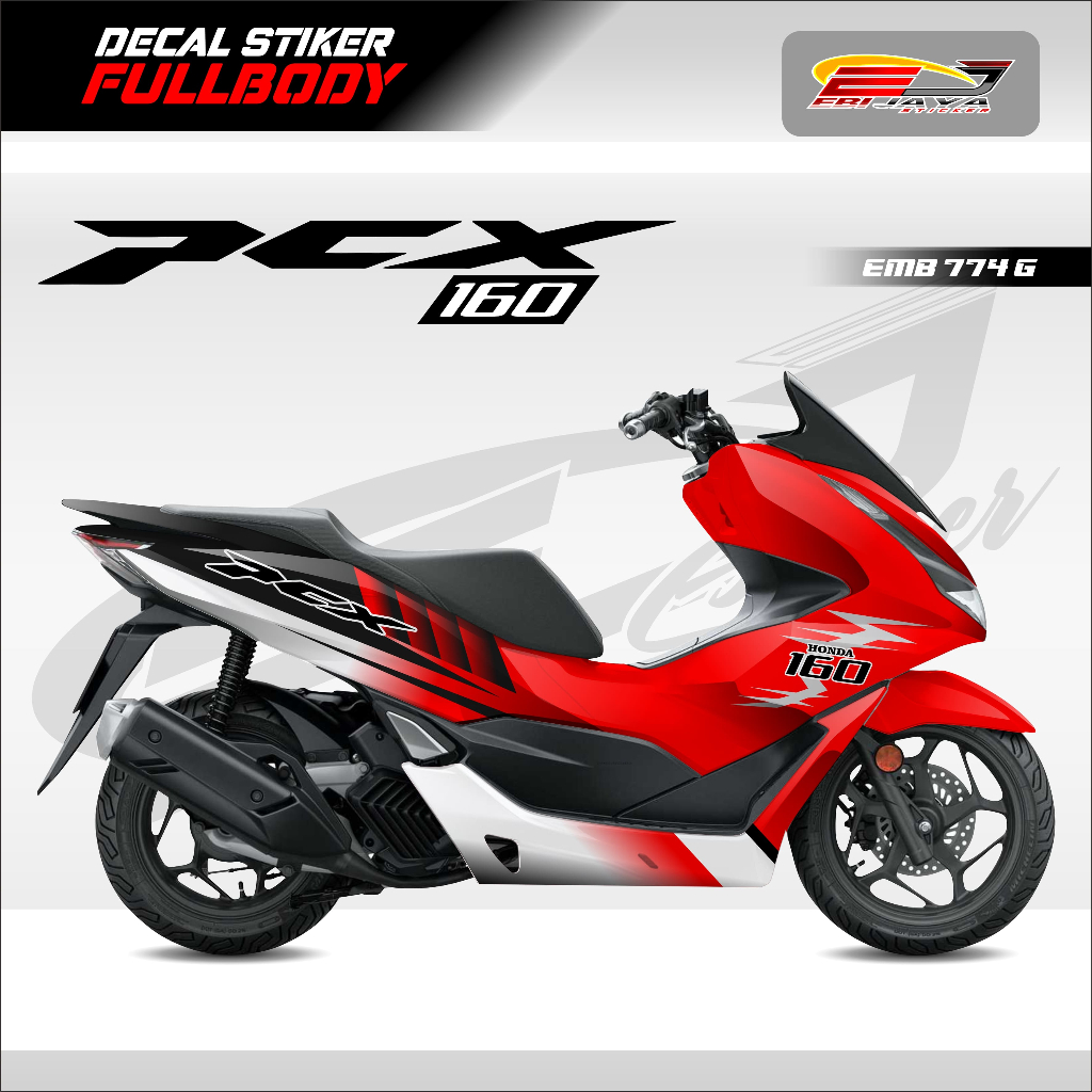 PCX MOTORCYCLE STICKER ALL VARIAN FULL BODY READY TO USE-GLOSS DOFF ...