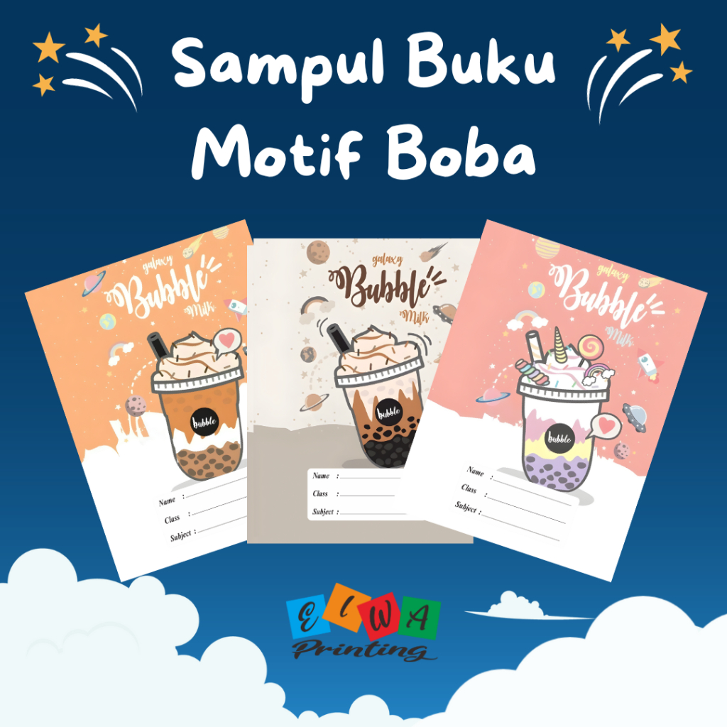 (ISI 8 Sheets) SIDU CAMPUS BIGBOSS Writing BOOK COVER/Boba AESTHETIC ...