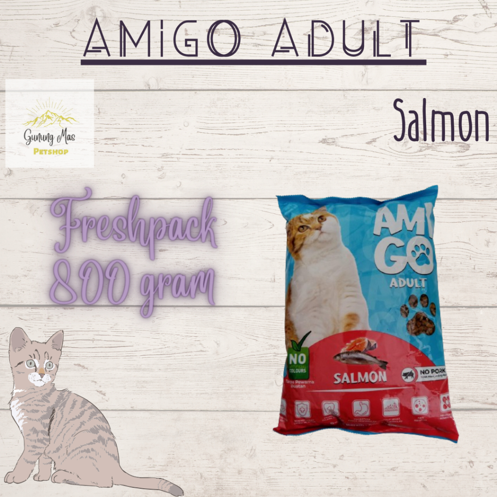Amigo 800 GRAM SALMON FLAVOR - CAT FOOD | Shopee Malaysia