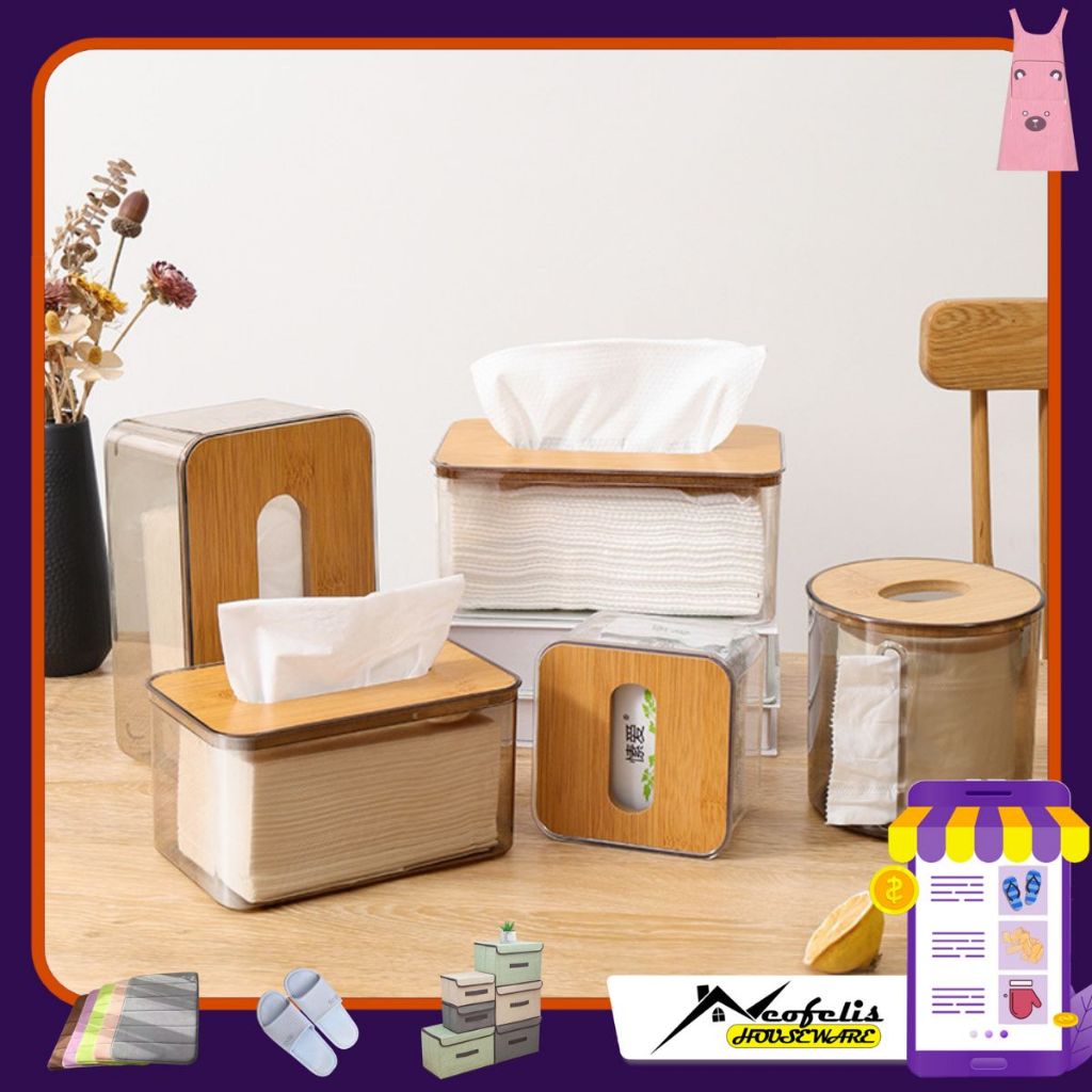KAYU Tissue Box/Minimalist Wooden Transparent Tissue Box | Shopee Malaysia