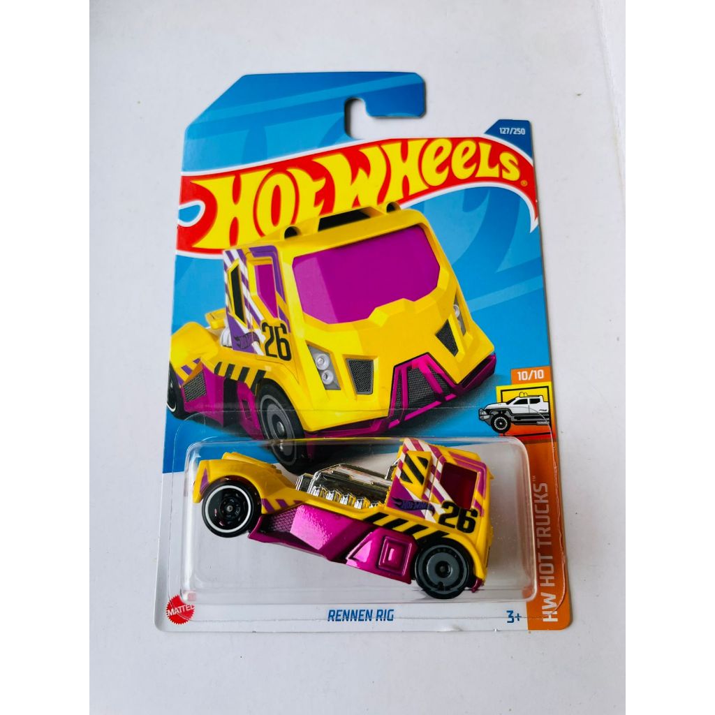 Hotwheels HOT WHEELS RENNEN RIG PICKUP YELLOW HW HOT TRUCKS / Diecast ...
