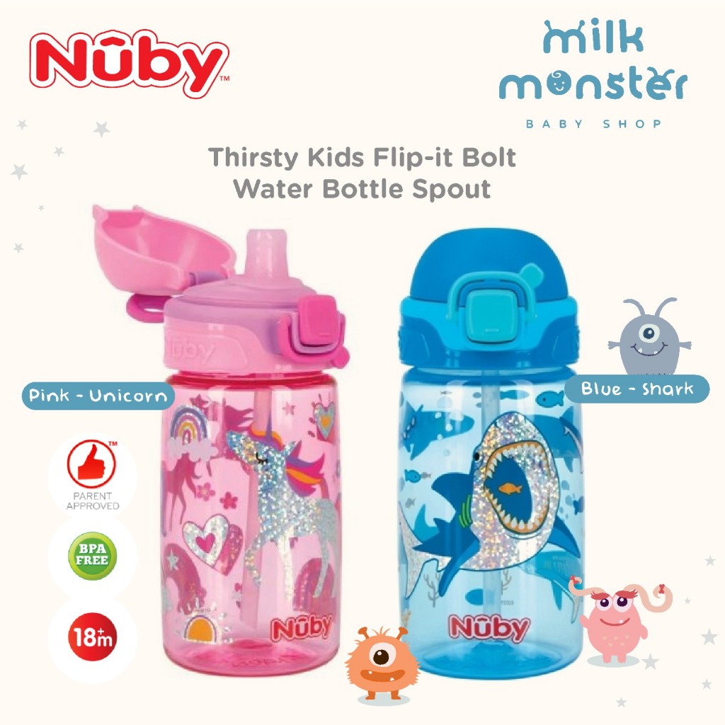 Nuby Thirsty Kids Flip-it Bolt Water Bottle Spout/Kids Drinking Bottle | Shopee Malaysia