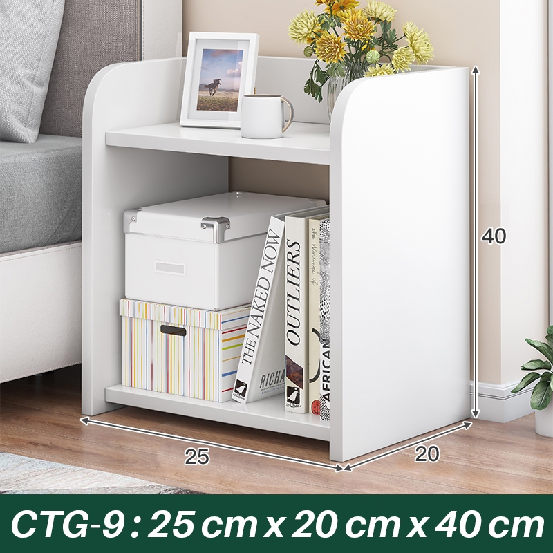 KAYU Simple Wooden Bedside Table Bedroom Locker Bedside Table for Small ...