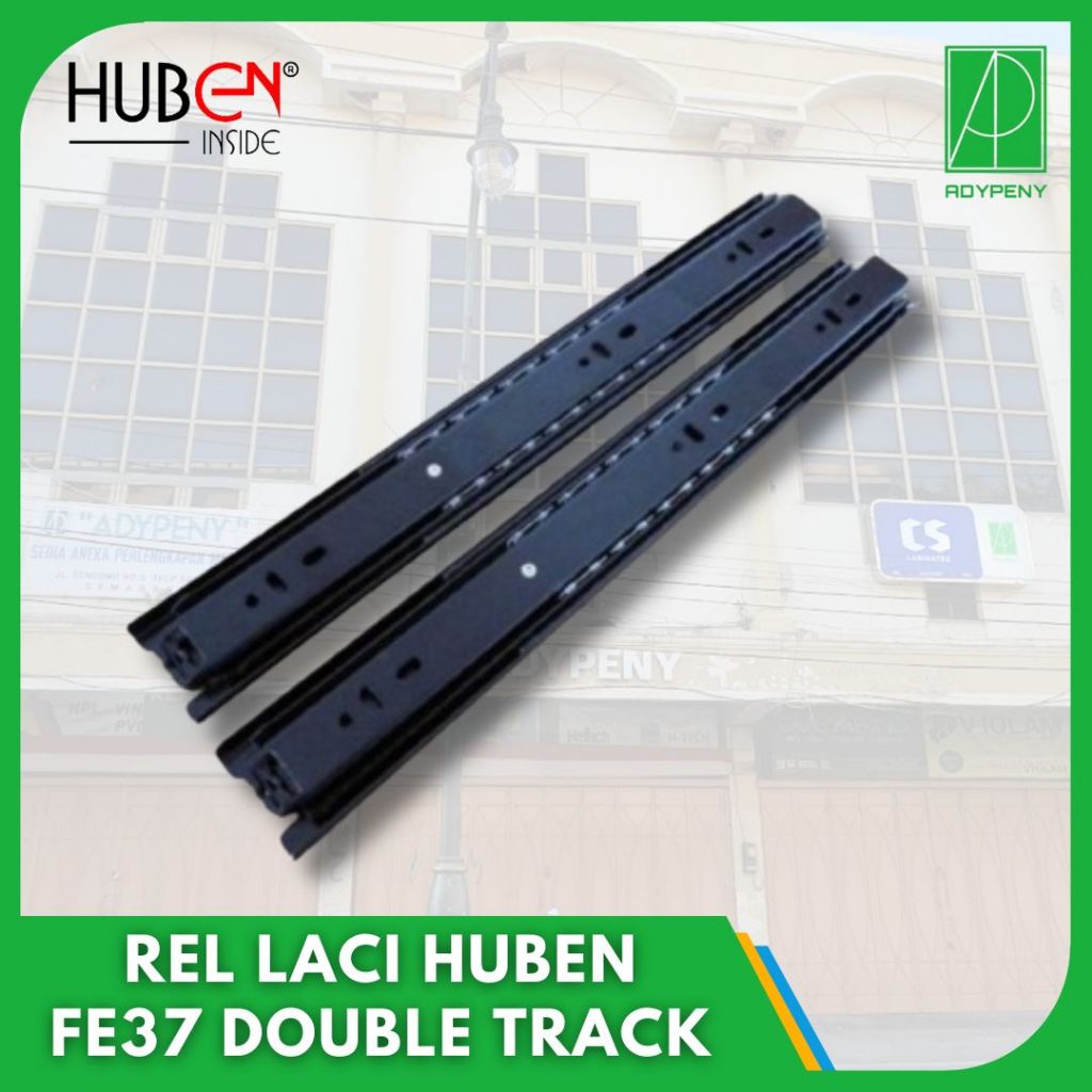 Huben FE37 Double Track Full Extension Sliding Drawer Rail | Shopee ...