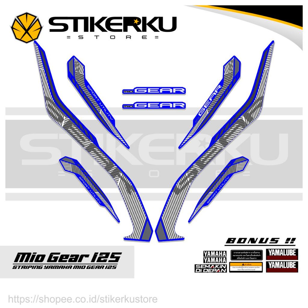 Striping MIO GEAR/MOTIF 11/STICKER GEAR 125/STICKER YAMAHA GEAR/STICKER ...