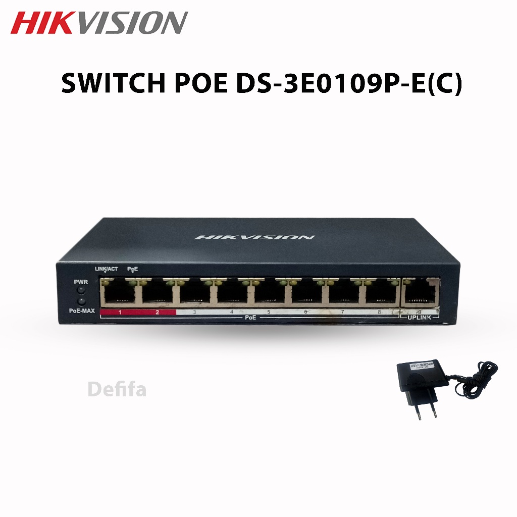 Hikvision DS-3E0109P-E(C) 8 Port Fast Ethernet Unmanaged POE Switch ...