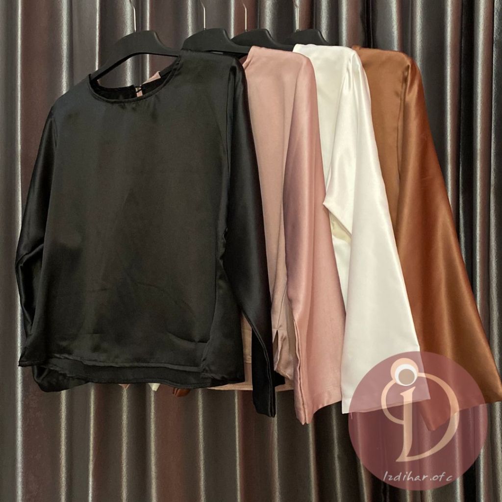 Inner Satin Polos - Modern Long Sleeve Inner - basic Sateen Hijab ...