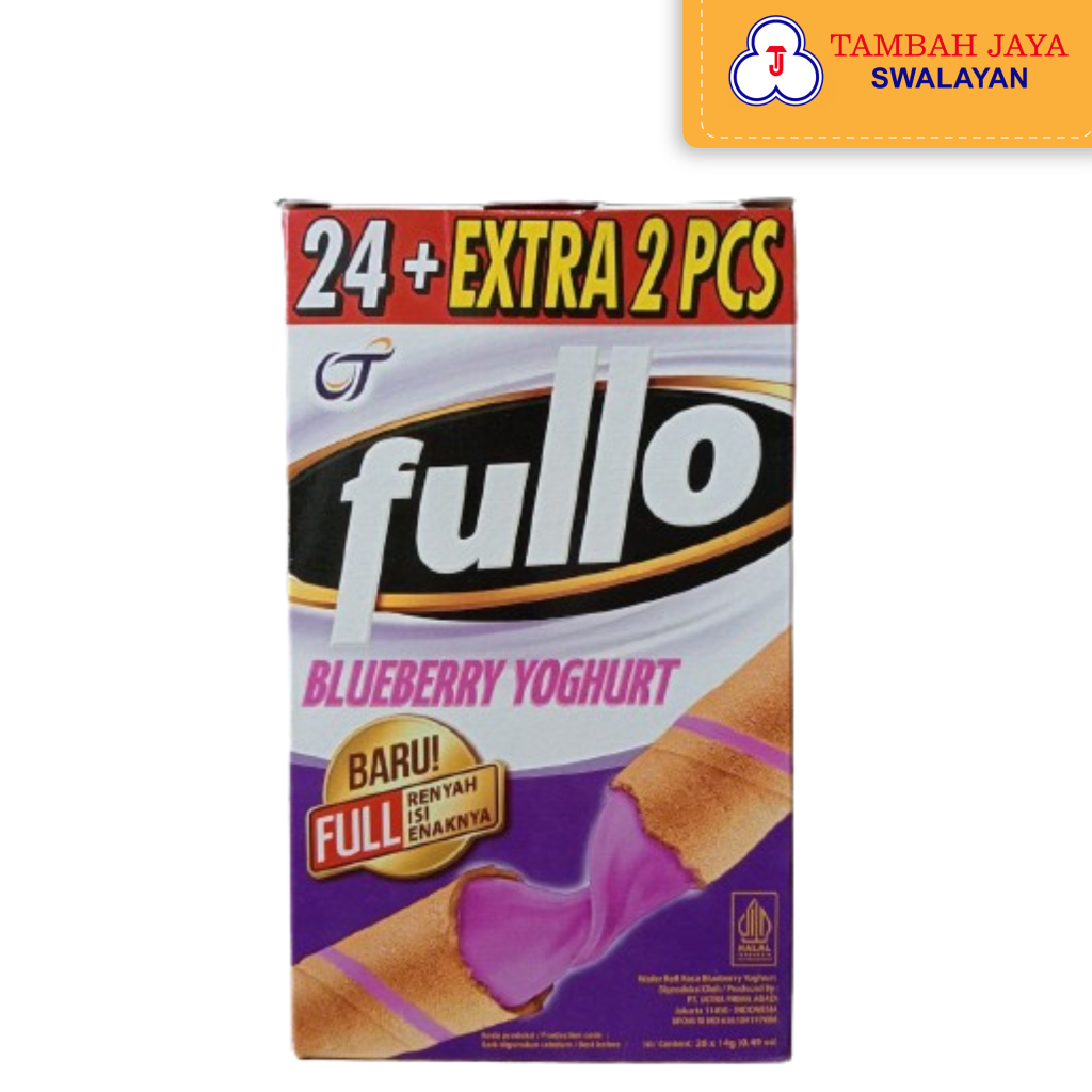 Fullo Wafer Roll Blueberry Yogurt Flavor 26x14gr | Shopee Malaysia