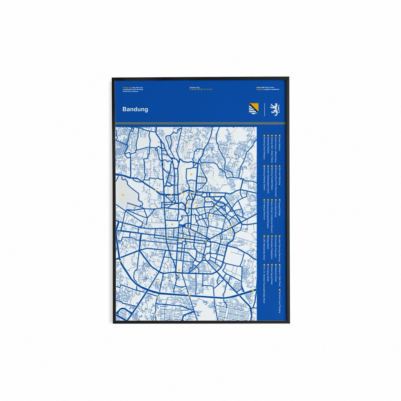 Bandung City Map Poster | Shopee Malaysia