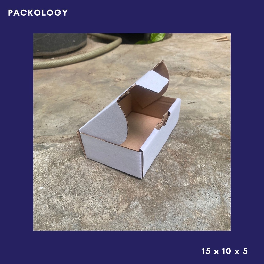 PUTIH Die Cut Cardboard Box 15x10x5 Plain White - New - White | Shopee ...